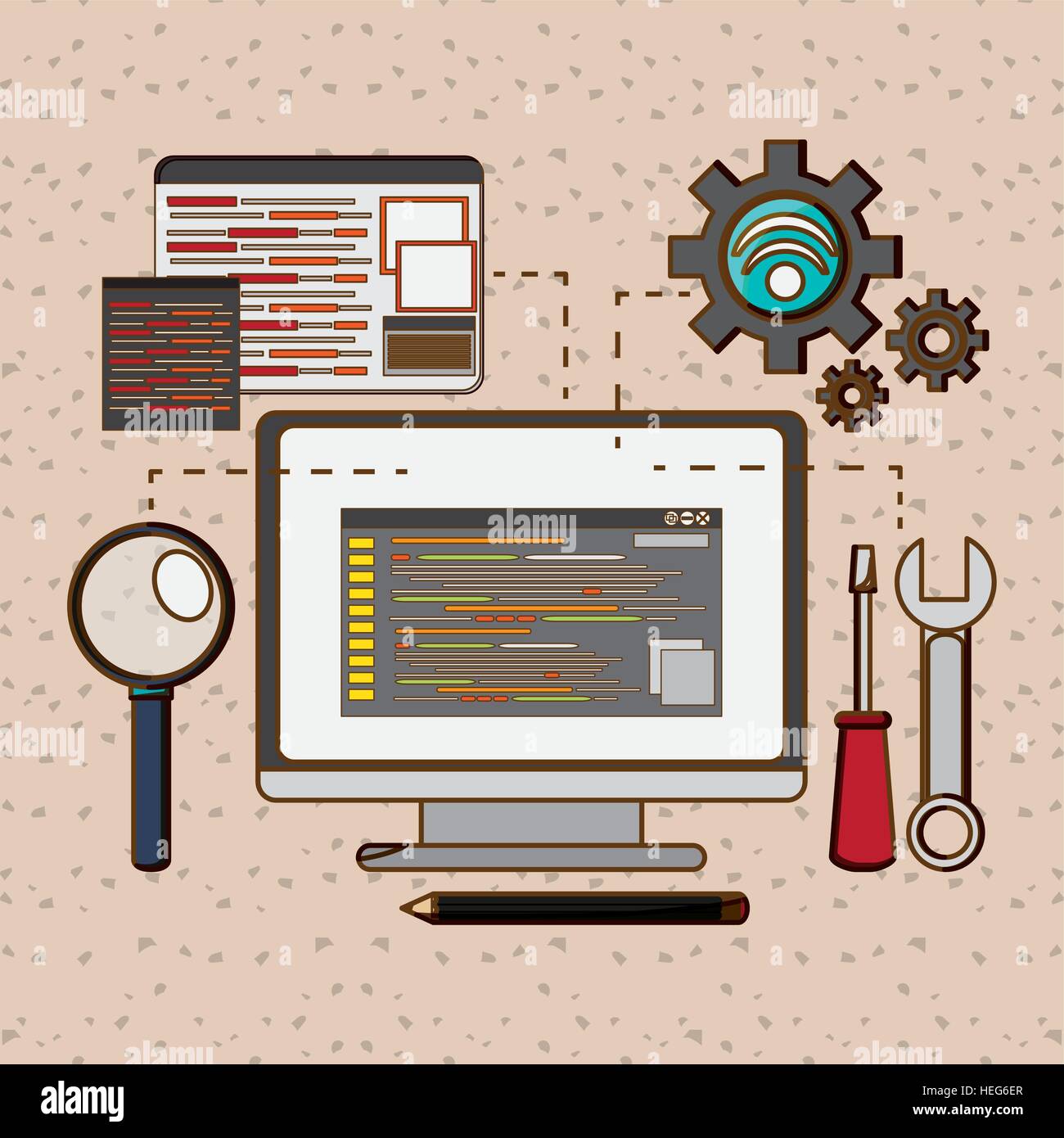 Responsive web design, vector illustration Stock Vector Image & Art - Alamy