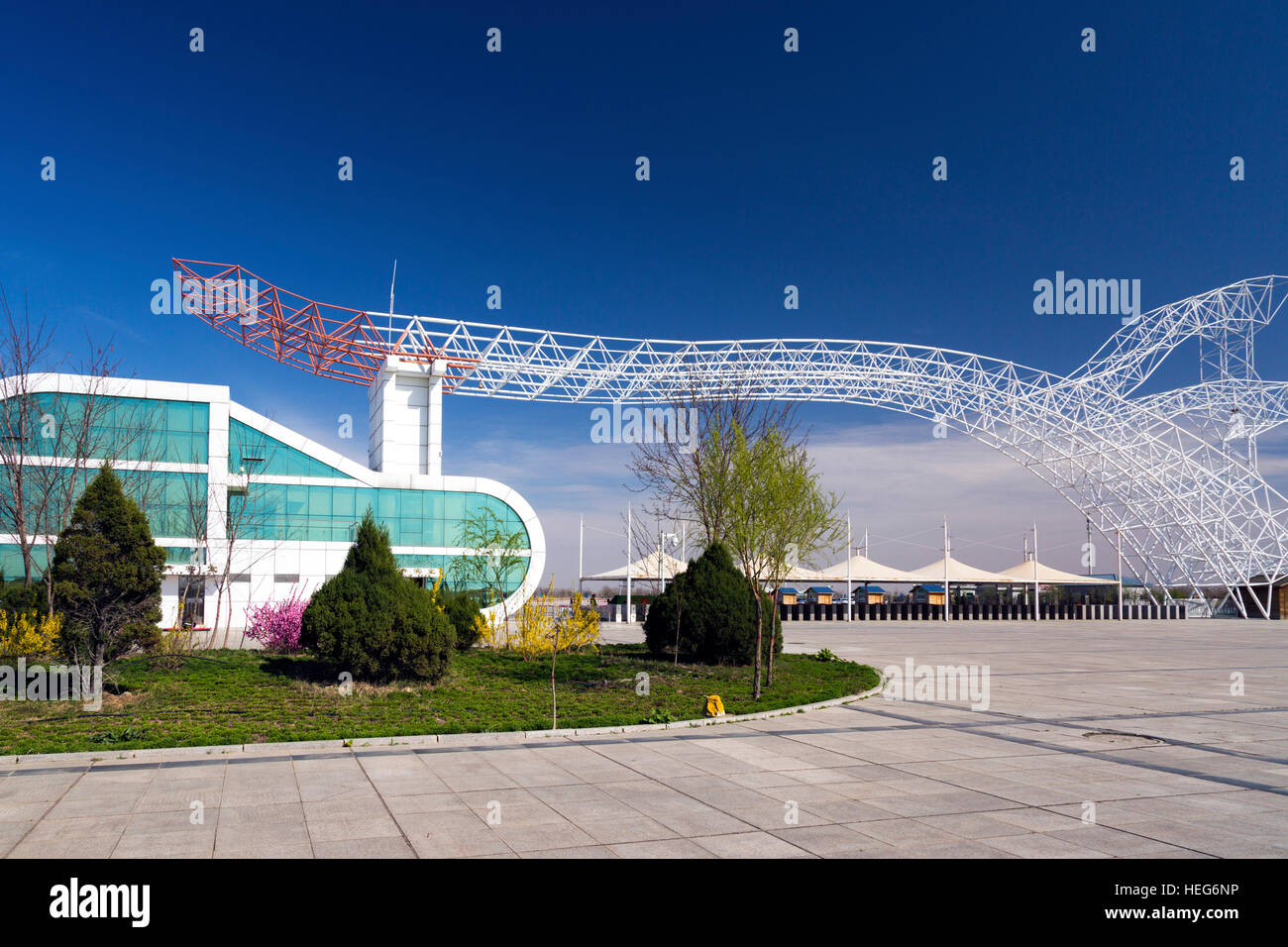Entrance gate at Sand Lake, Shizuishan, Ningxia, China Stock Photo - Alamy