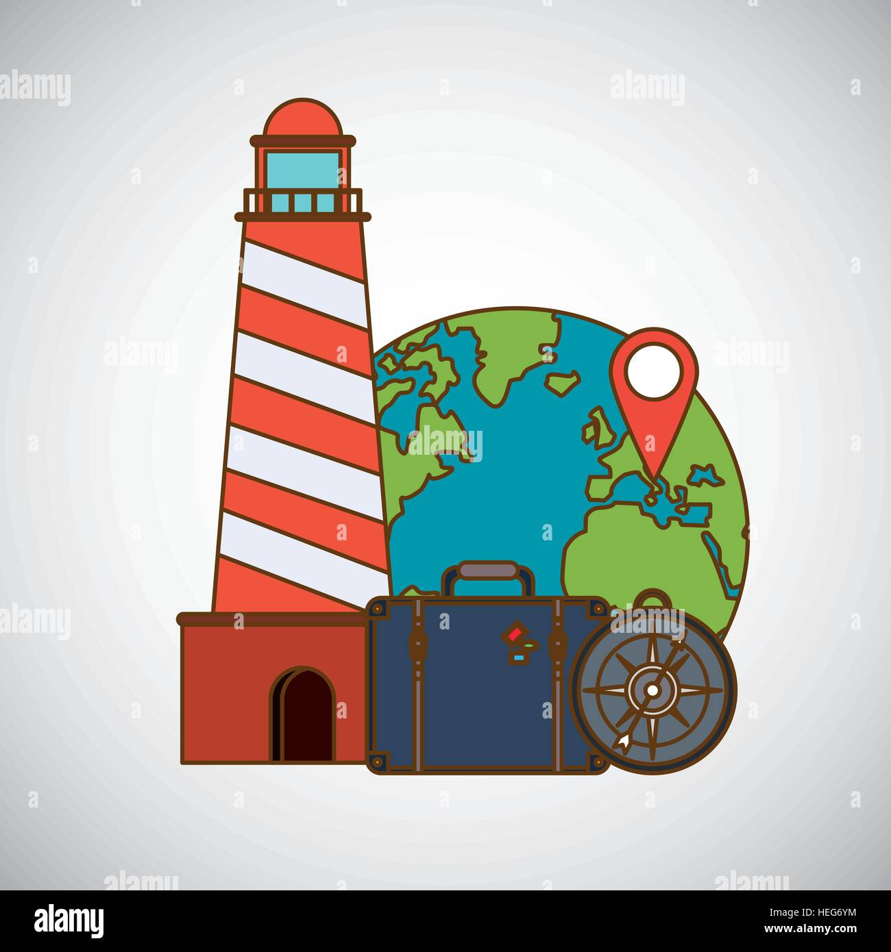 Visiting the lighthouse Stock Vector Images - Alamy