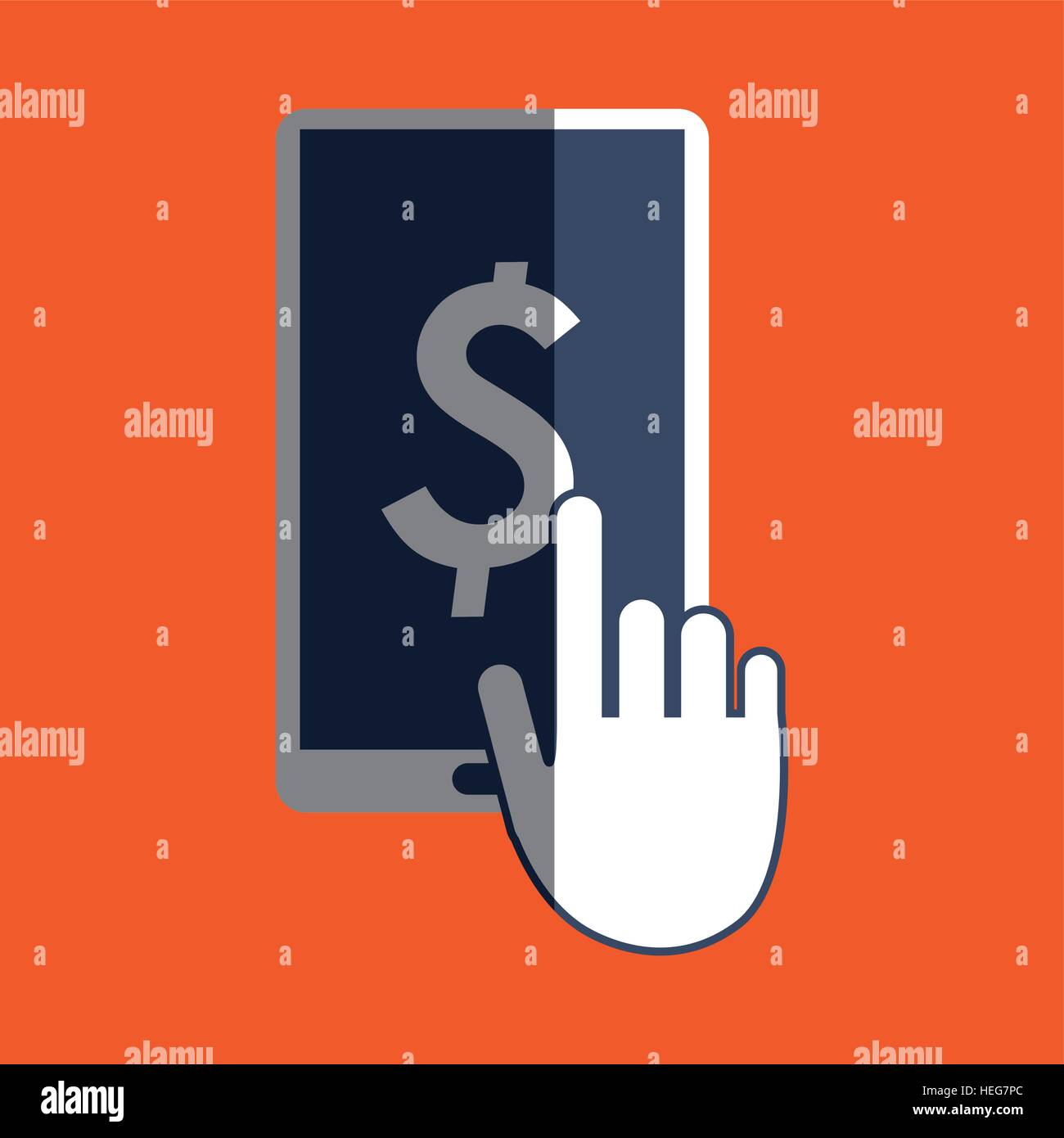 Money smartphone cursor icon Stock Vector Images - Alamy