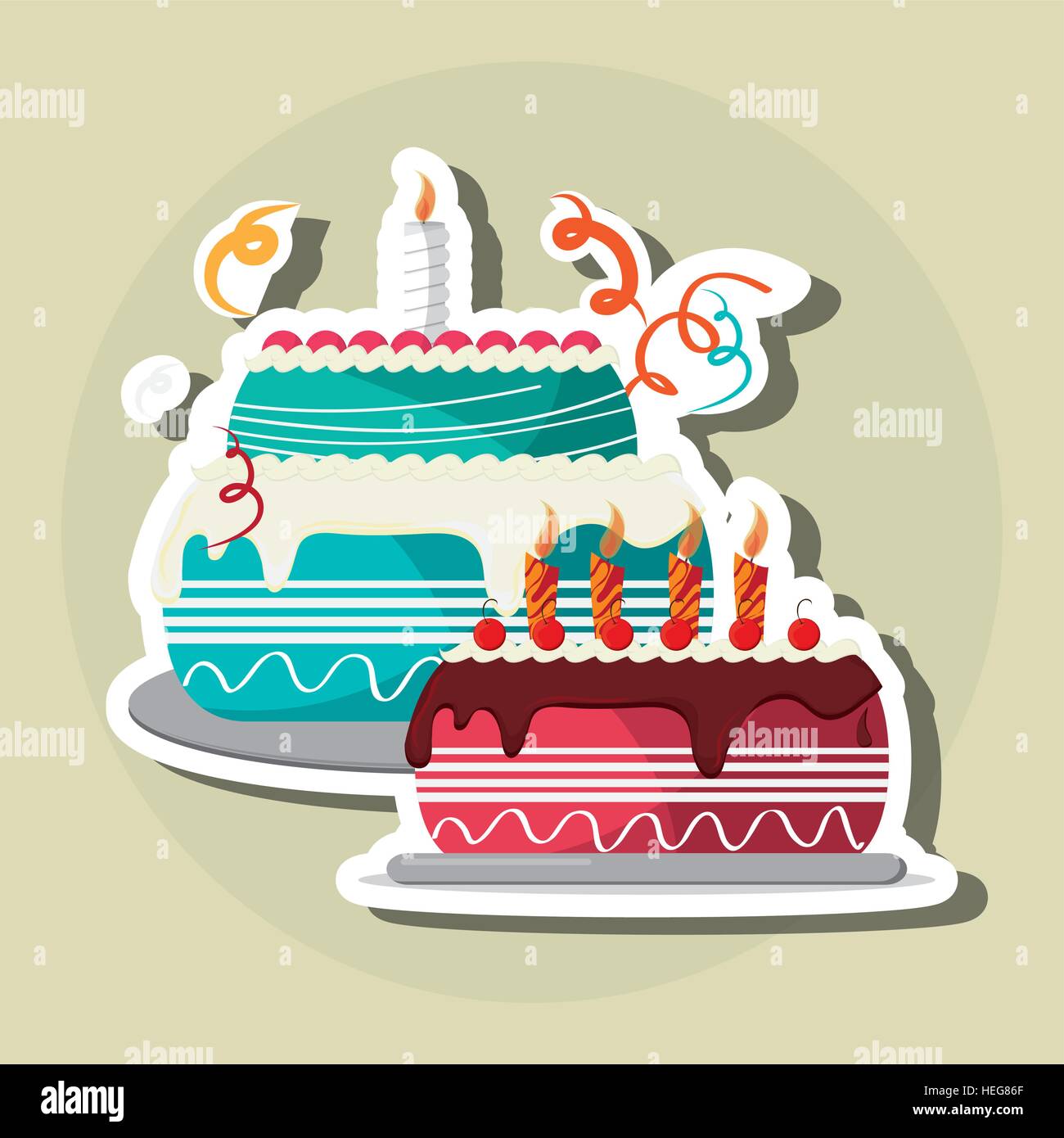 Cake icon design Stock Vector Image & Art - Alamy