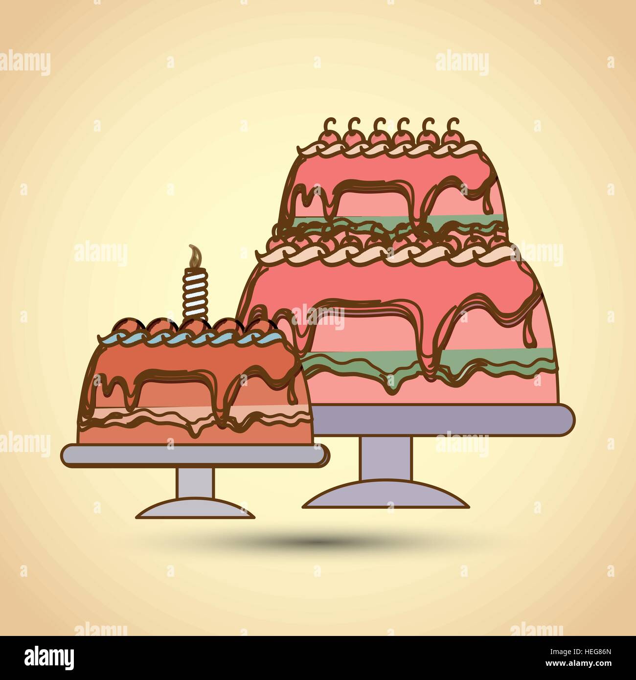 Cake icon design Stock Vector Image & Art - Alamy