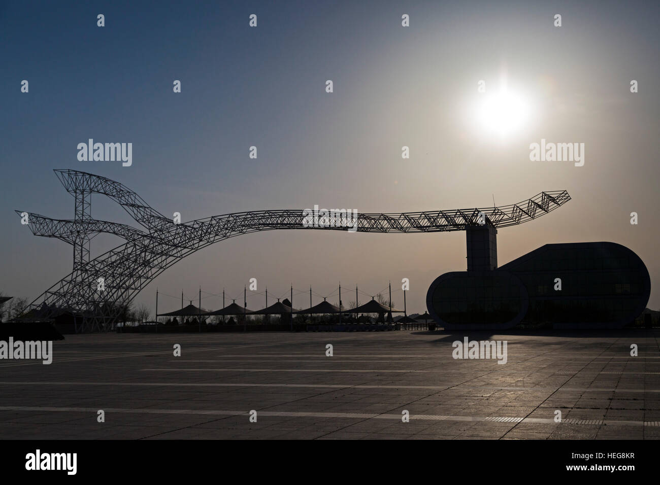 Entrance gate to Sand Lake, Shizuishan, Ningxia, China Stock Photo - Alamy