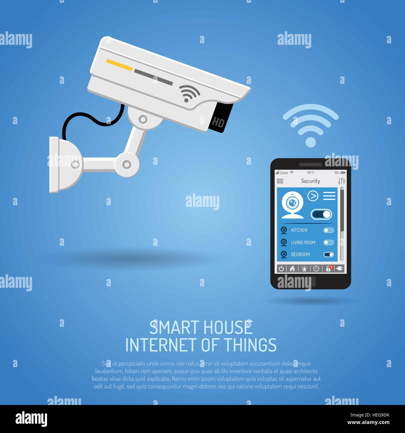Smart House and internet of things Stock Vector Image & Art - Alamy