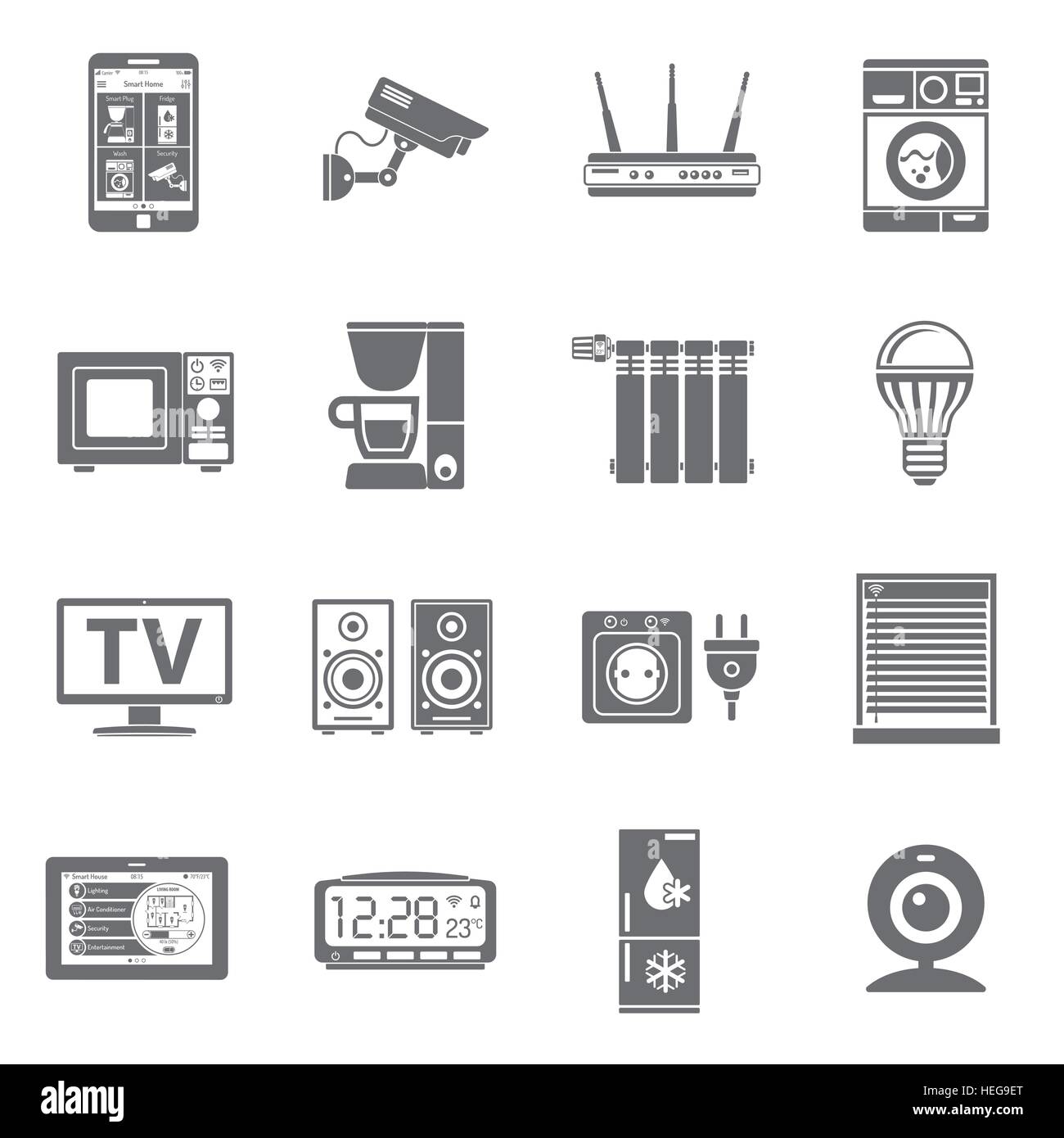 Smart House and internet of things icons set Stock Vector Image & Art ...