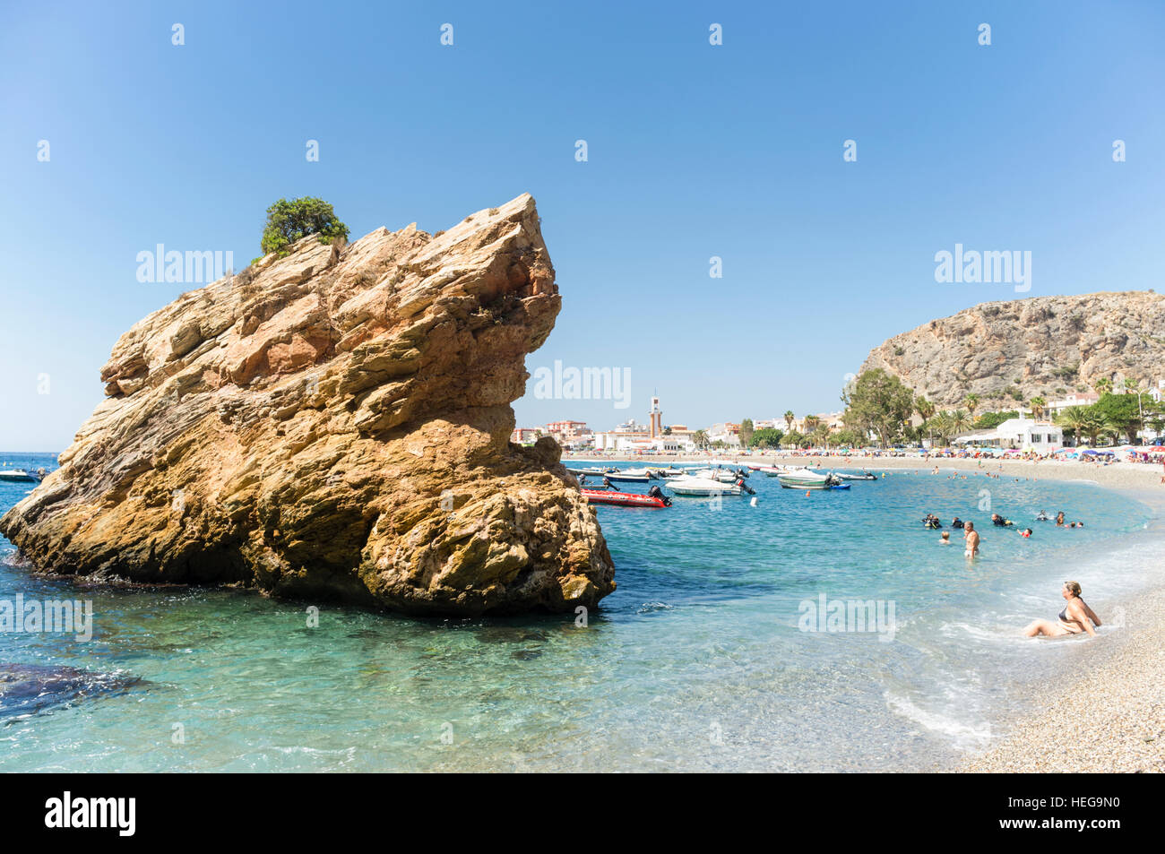 Calahonda beach, Costa Tropical, Granada province, Andalusia, Spain ...