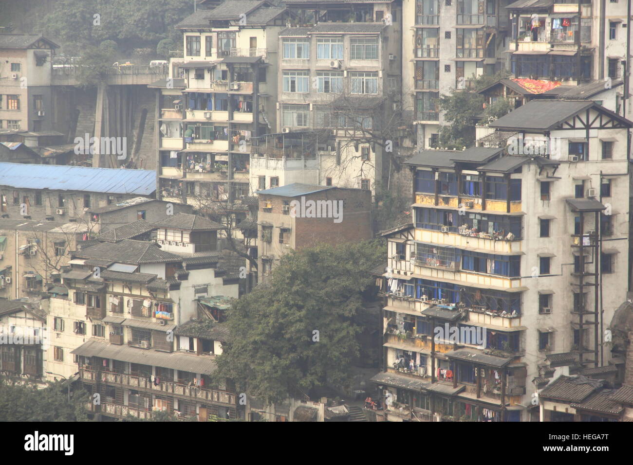 Old residential buildings in Chongqing, China Stock Photo - Alamy
