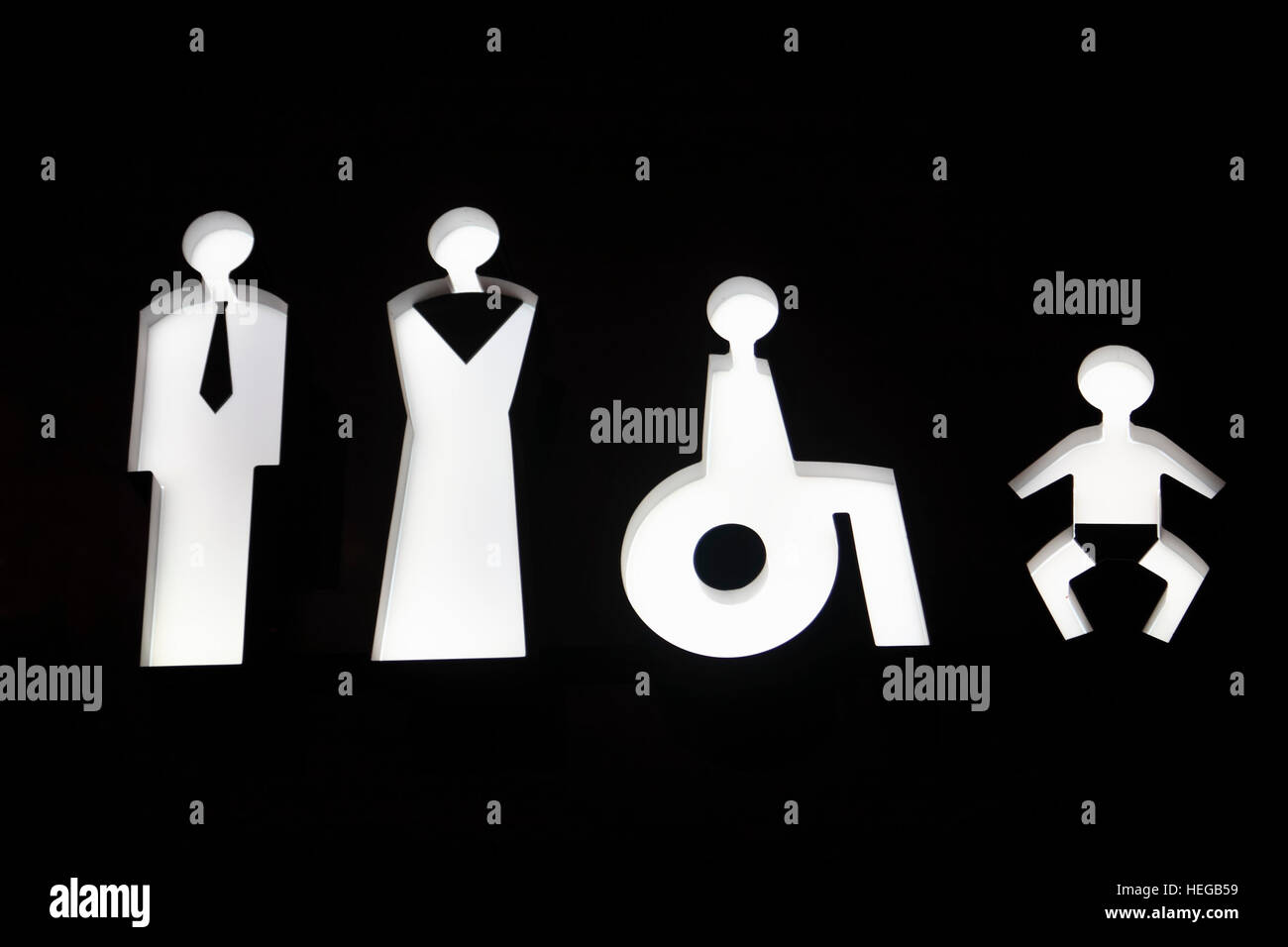 Restroom signs hi-res stock photography and images - Alamy