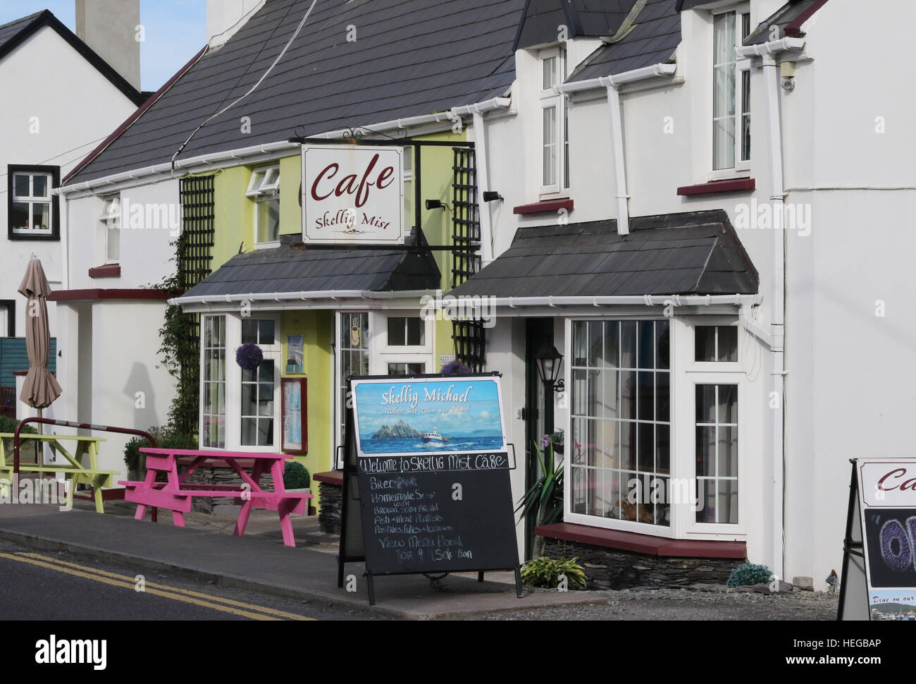 The Skellig Mist Cafe in Portmagee, County Kerry, Ireland Stock Photo ...