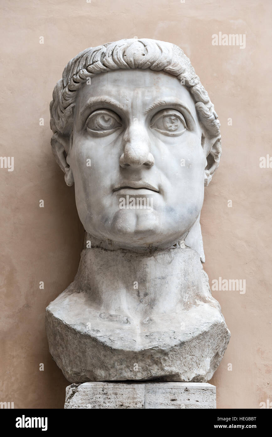 Statue of Colossus of Constantine the Great in Rome, Italy, 2014 Stock ...