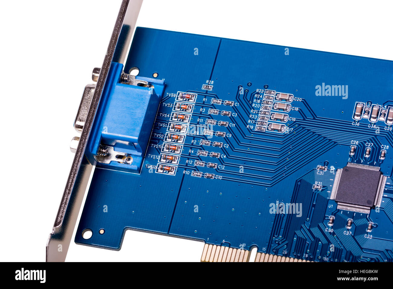 Computer video capture card isolated on white background Stock Photo ...