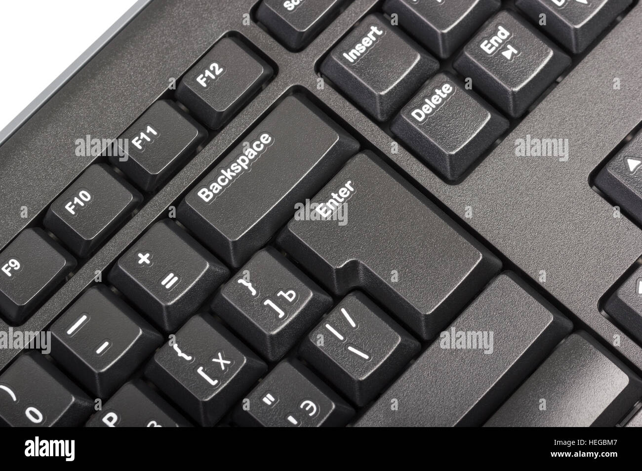 Electronic collection - close-up black computer keyboard with russian ...