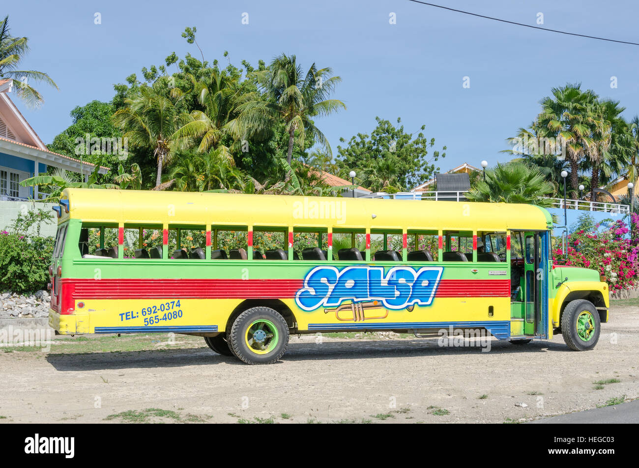 Curacao, Caribbean - September 29, 2012: Front and Side View of ...