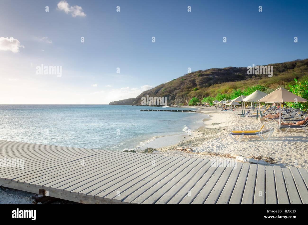 Curacao, Caribbean - october 1, 2012: Tourists enjoying the Porto Mari ...