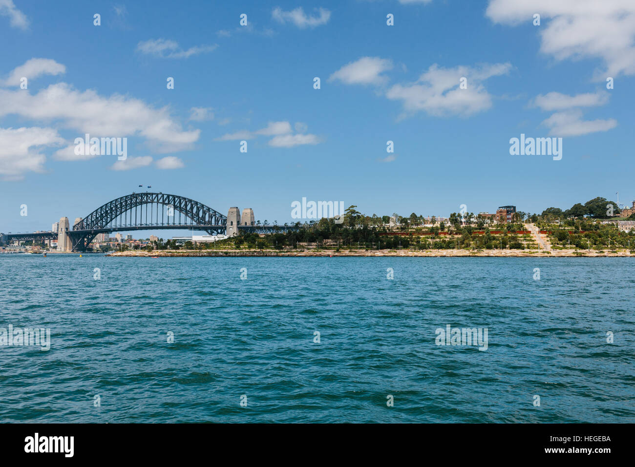 Barangaroo Reserve and the Sydney Harbour Bridge Stock Photo - Alamy