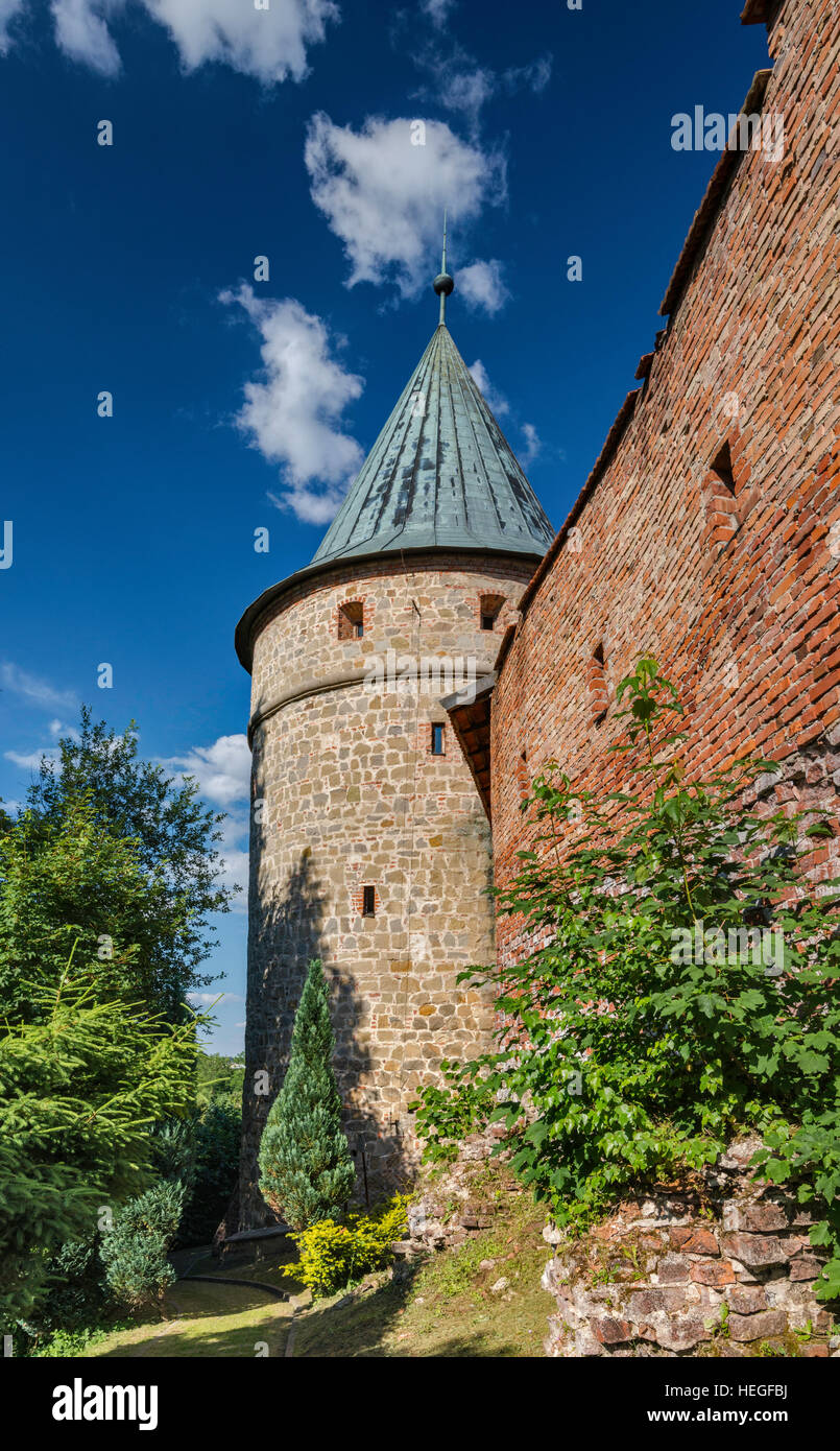 Smith Tower (Baszta Kowalska), medieval wall, in Biecz, Malopolska ...