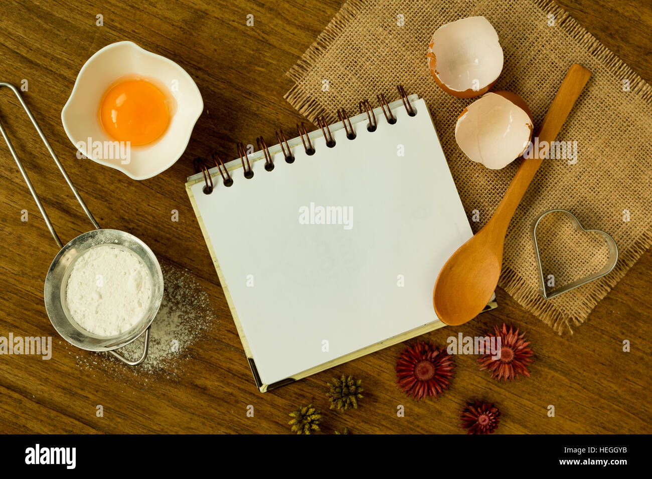 Kitchen wood table with book page hi-res stock photography and images ...