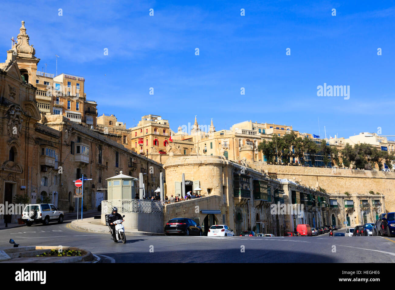 Victoria Gate road, Floriana, Valletta, Malta Stock Photo - Alamy