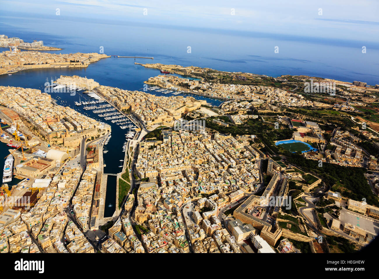 Aerial views of Valletta, Malta Stock Photo - Alamy