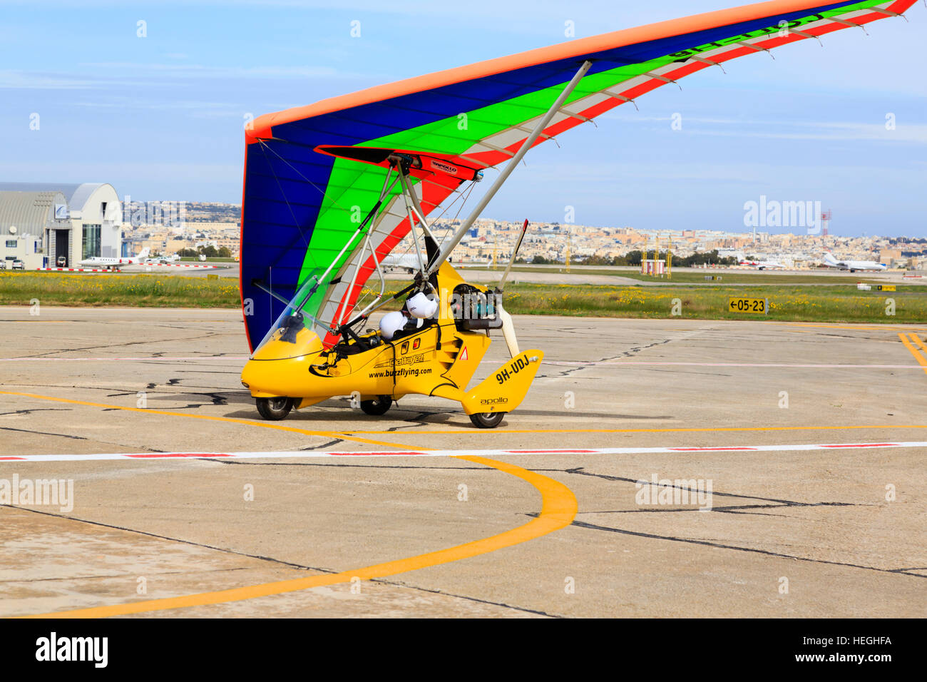 Apollo Deltajet2 microlight aircraft of Buzzflying, Luqa International ...