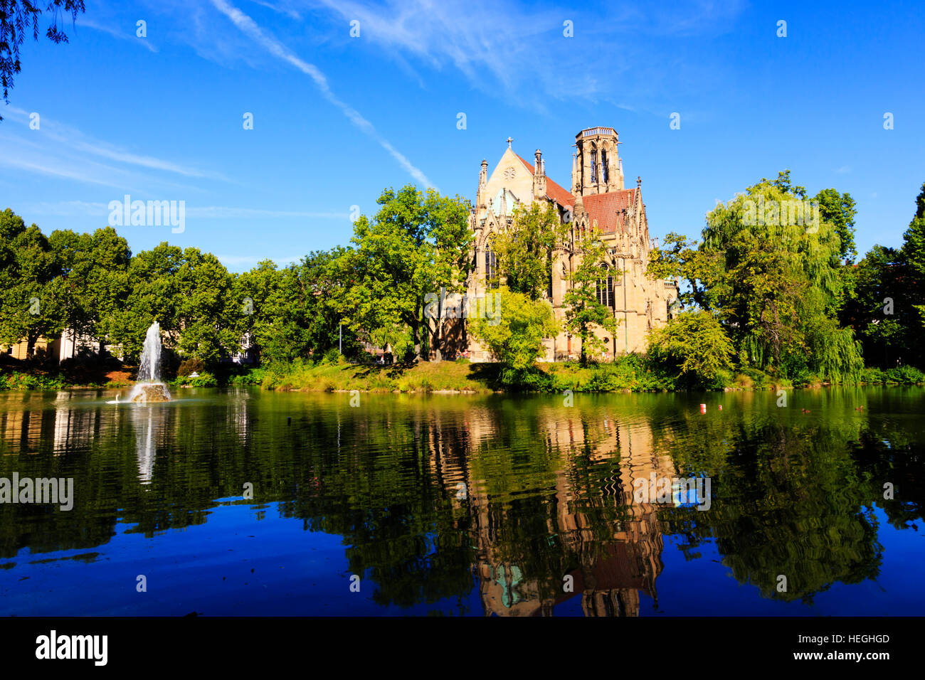 The Johanneskirche on the Feuersee. Stuttgart, Germany Stock Photo - Alamy