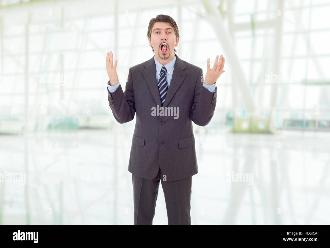 crazy business man portrait at the office Stock Photo - Alamy