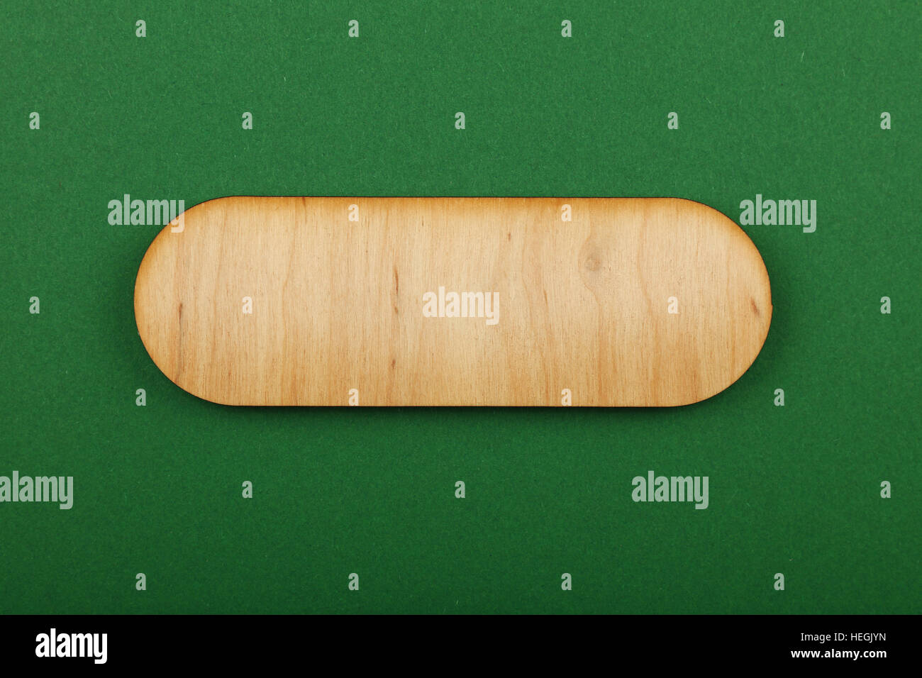 Figured ornately shaped blank wooden sign with round corners and copy ...