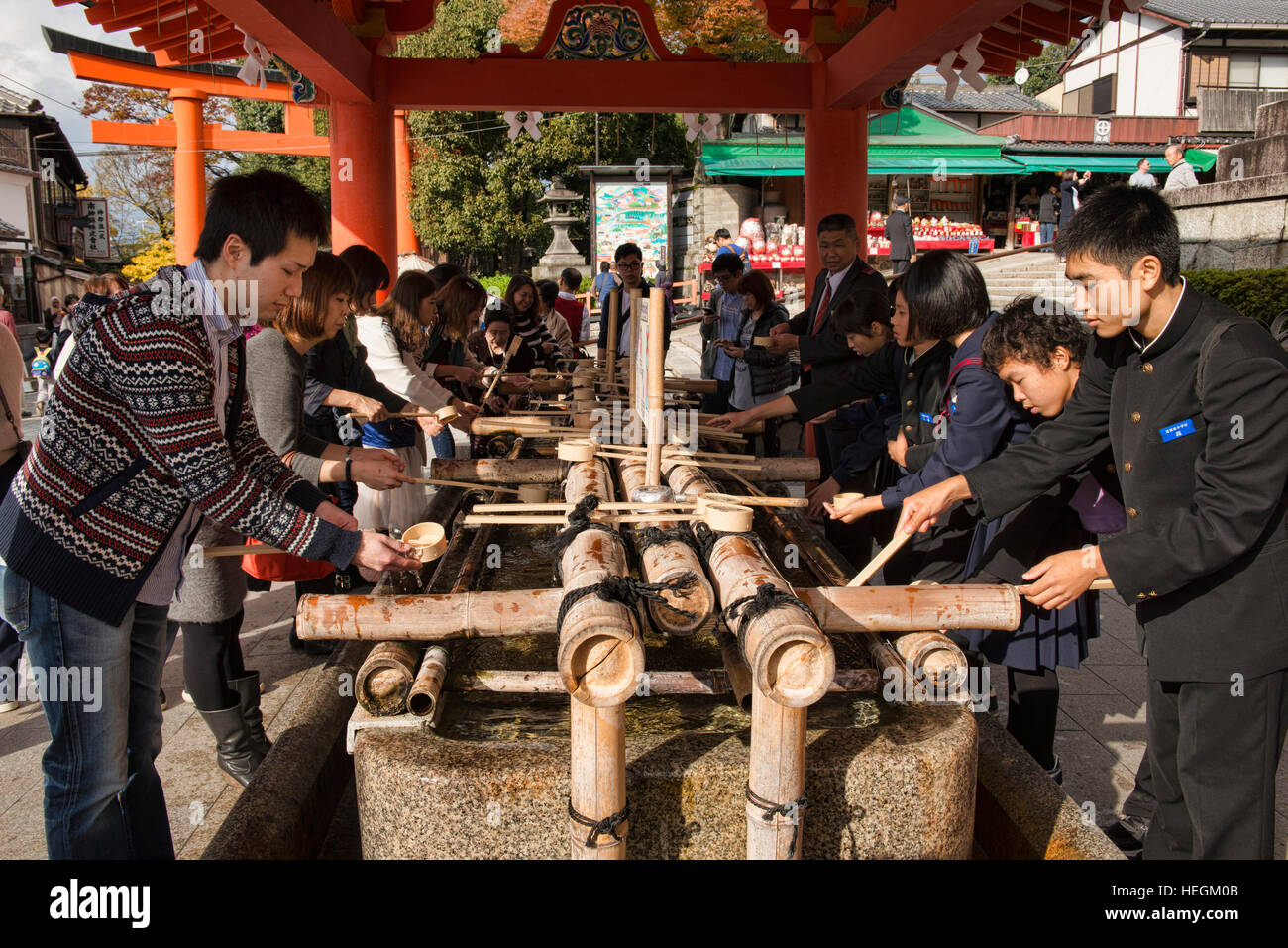 Holy water at Fushimi Inari Shrine, Kyoto, Japan Stock Photo - Alamy
