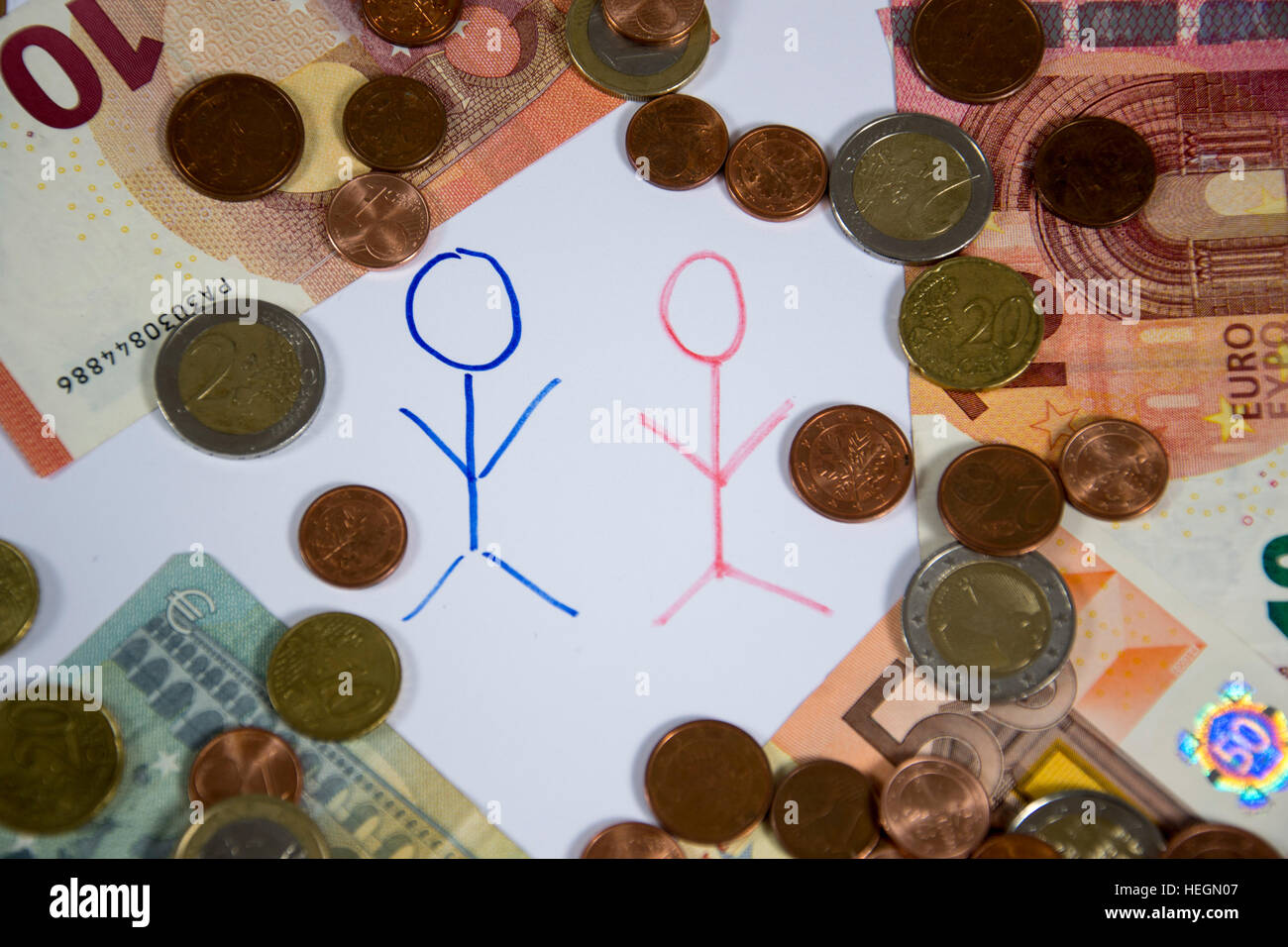 stick figures with money Stock Photo - Alamy