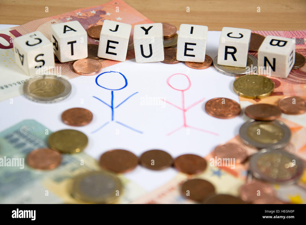 stick figures with money Stock Photo - Alamy