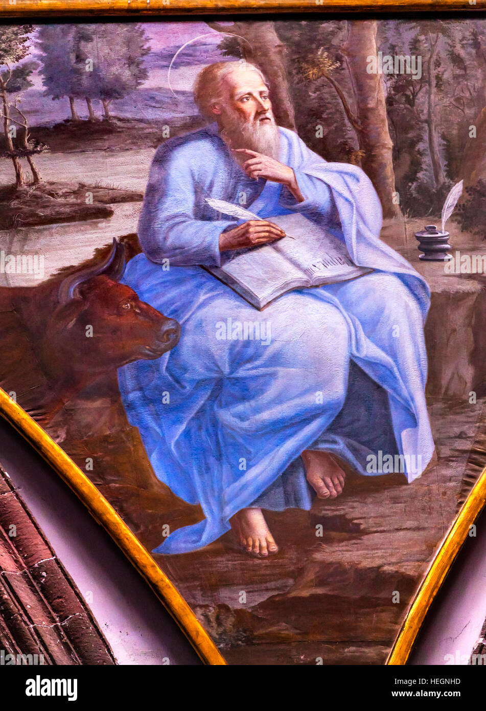 Saint Luke Bull Gospel Writer Evangelist Painting Dome Convent ...