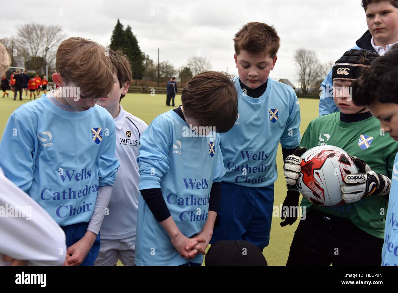 Boy choristers football team play in an inter-chorister football ...