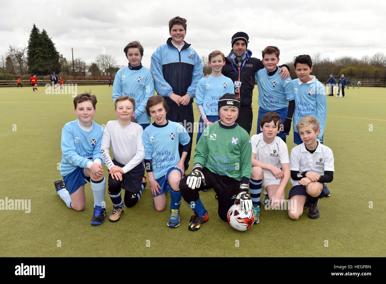 Boy choristers football team play in an inter-chorister football ...