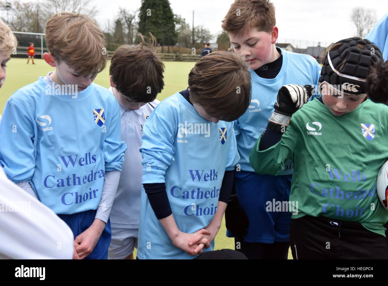 Boy choristers football team play in an inter-chorister football ...