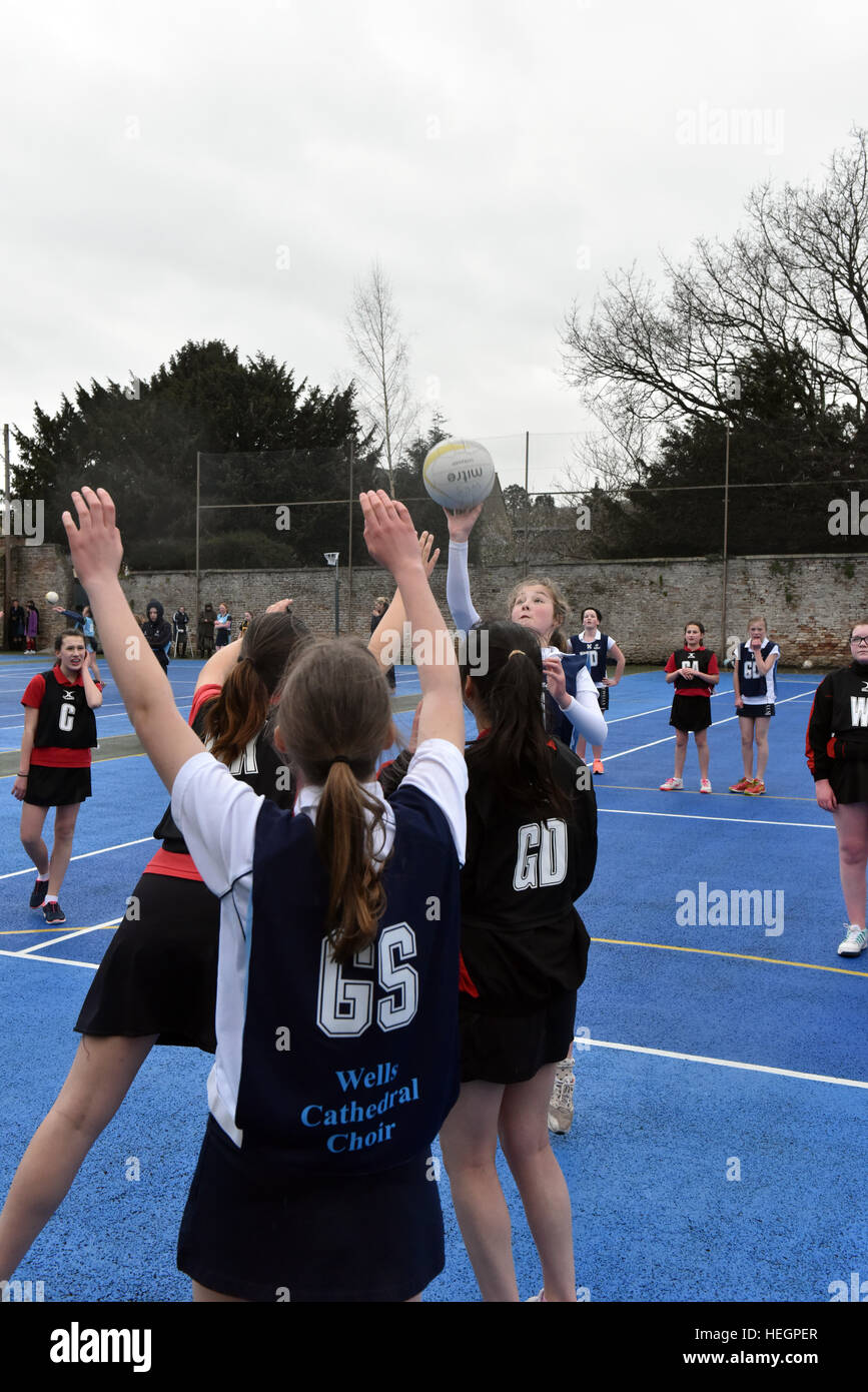 Female netball players hi-res stock photography and images - Alamy