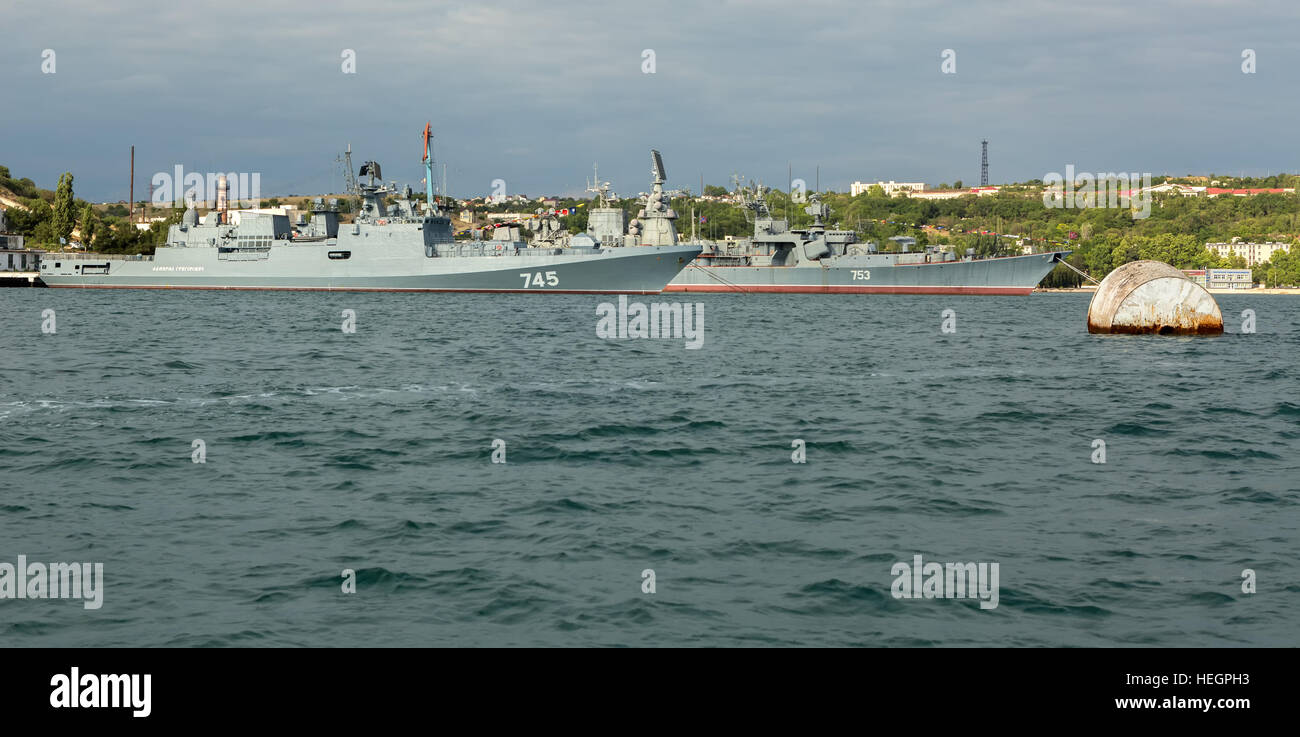 Newest patrol ship Admiral Grigorovich 745 and Kara-class missile ...