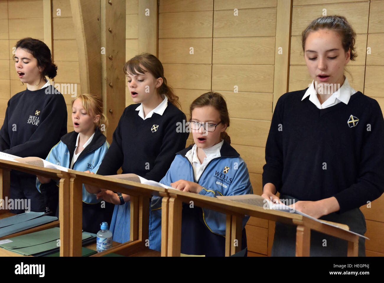 Girls in school uniform singing hi-res stock photography and images - Alamy