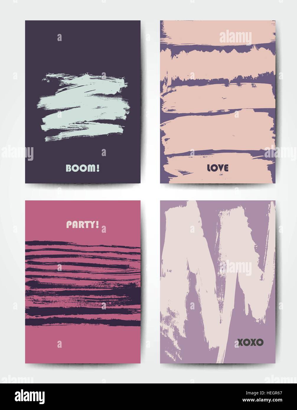 Modern grunge brush postcard template Stock Vector Image & Art - Alamy