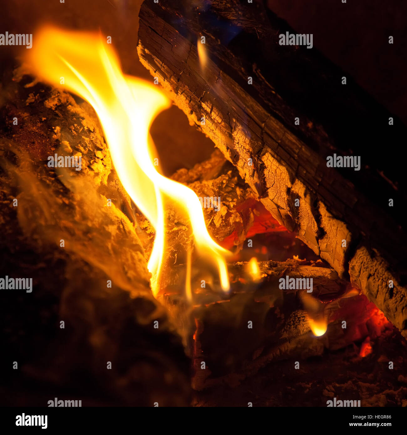 flames of fire in a fireplace Stock Photo - Alamy