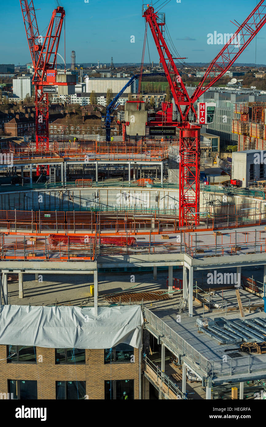 Bbc television centre white city aerial hi-res stock photography and ...