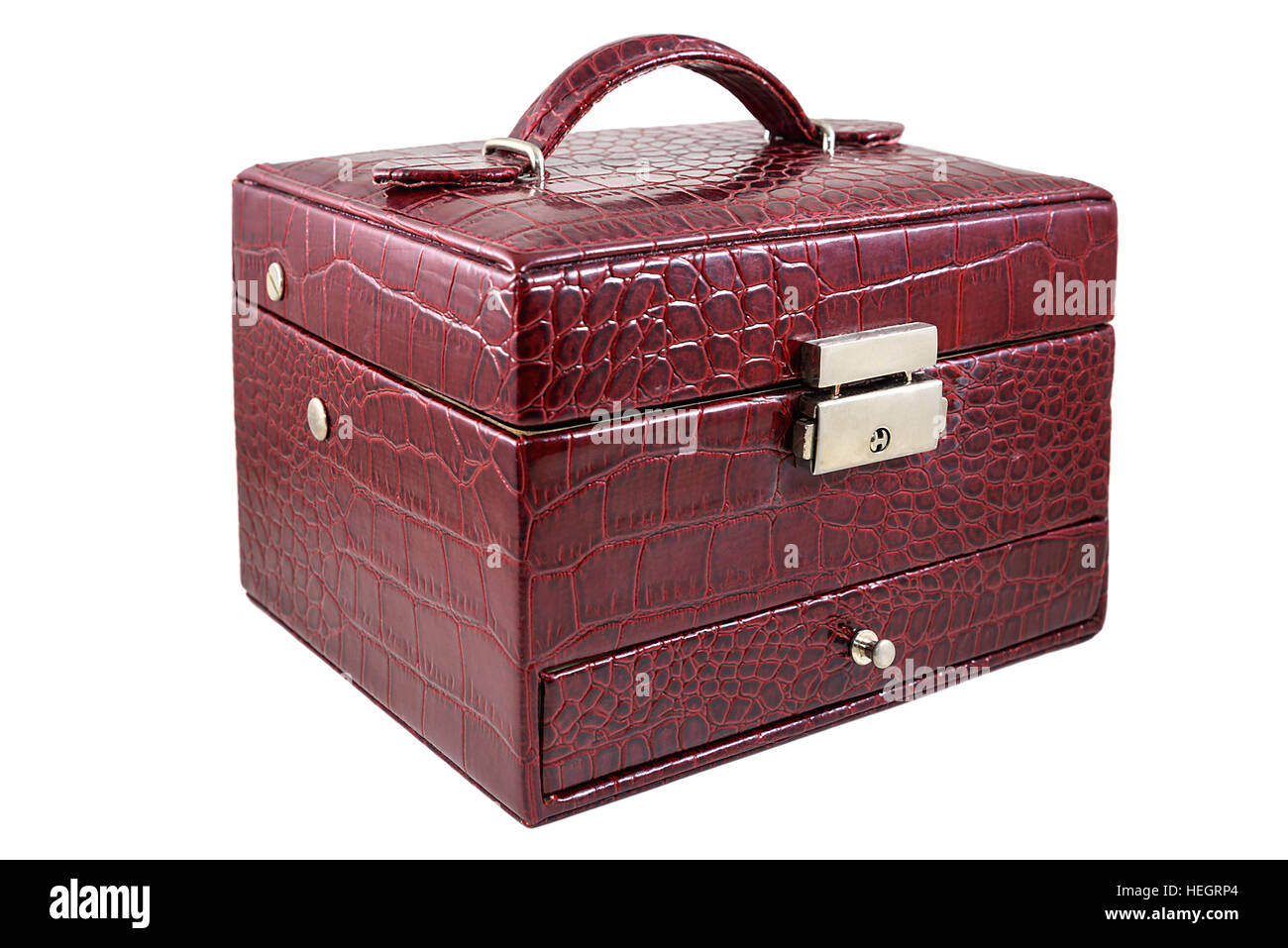 Square red leather box hi-res stock photography and images - Alamy