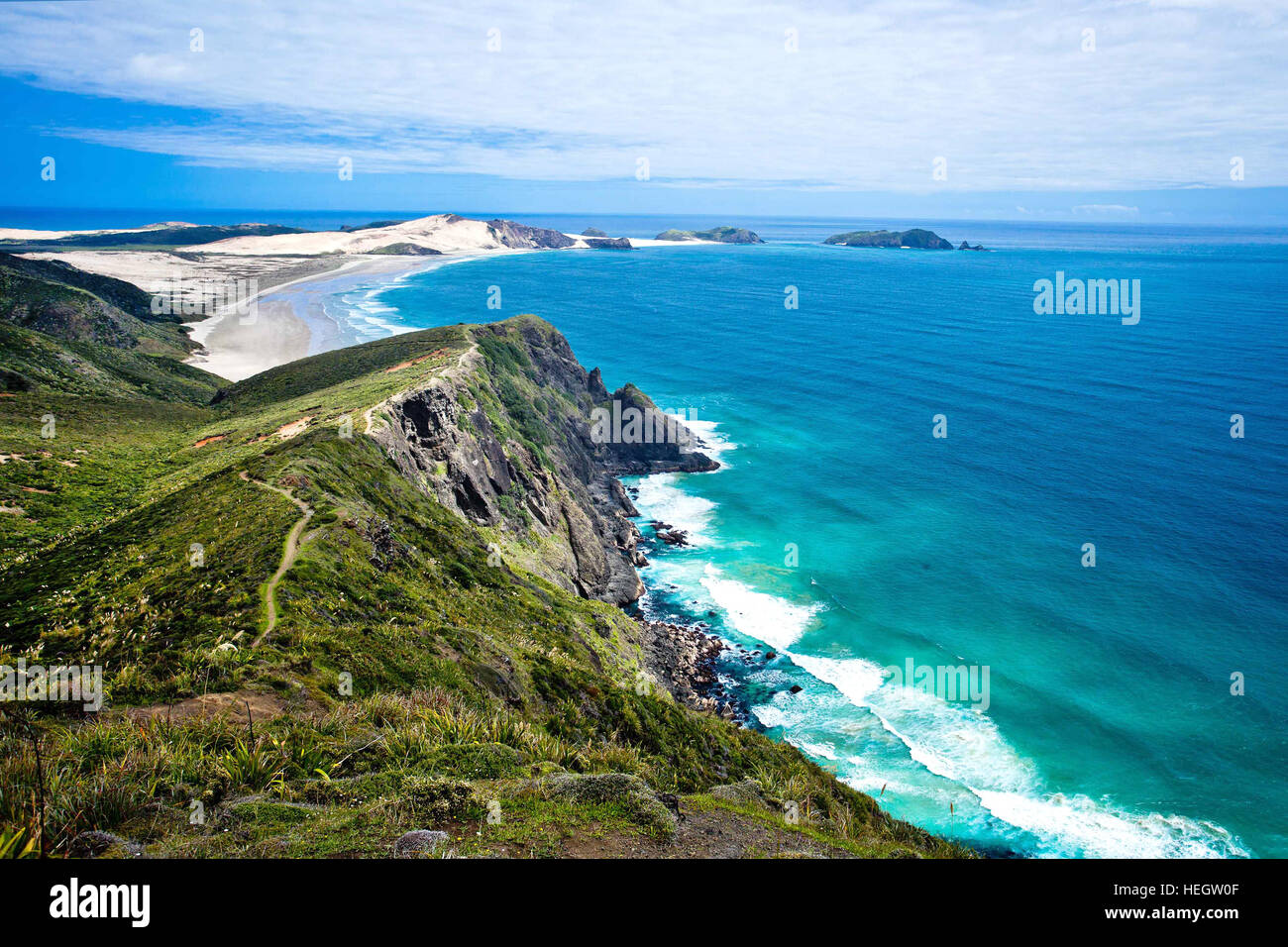 new Zealand coastline in Cape Reinga Stock Photo - Alamy