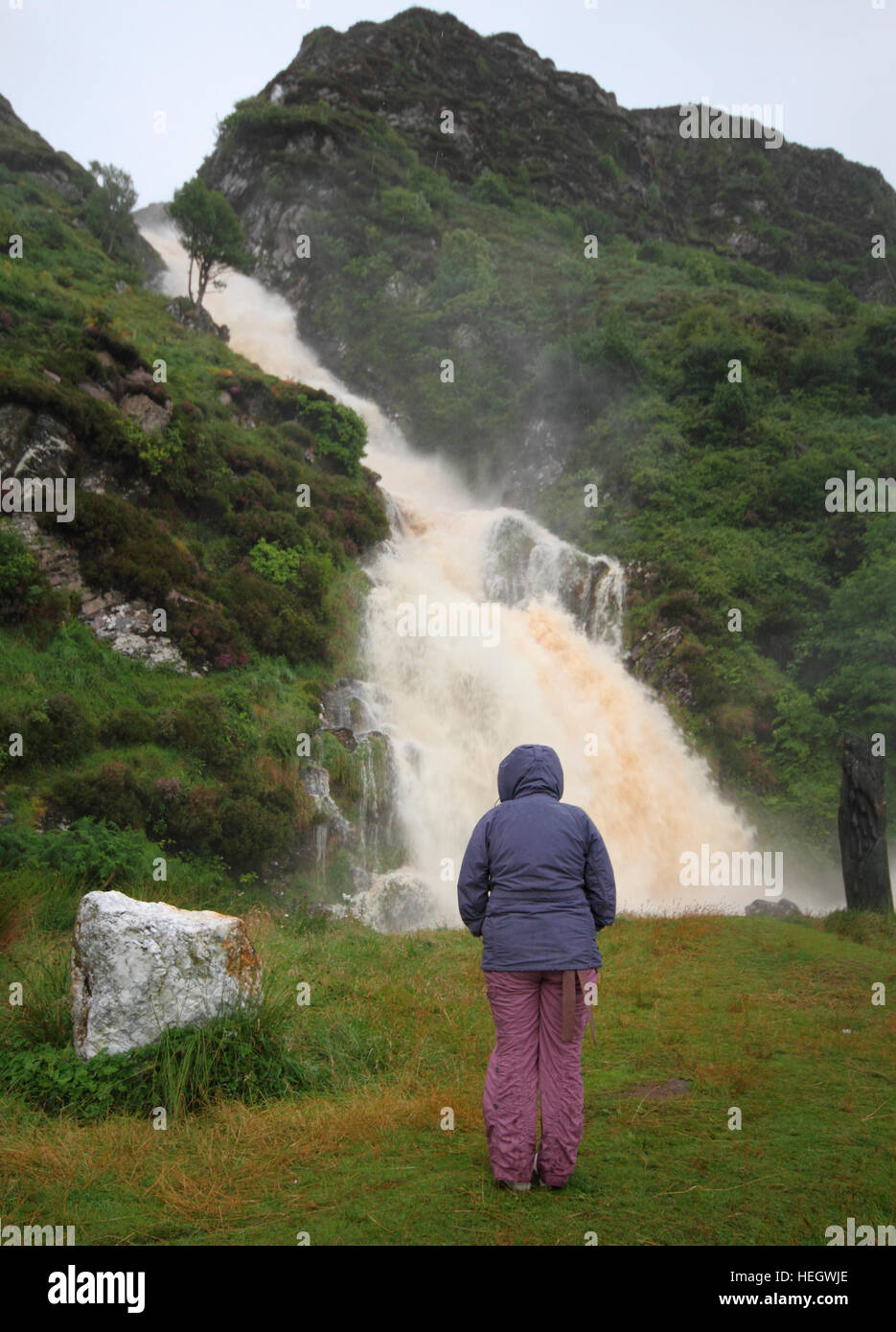 Assarnacally Waterfall, Donegal Stock Photo - Alamy