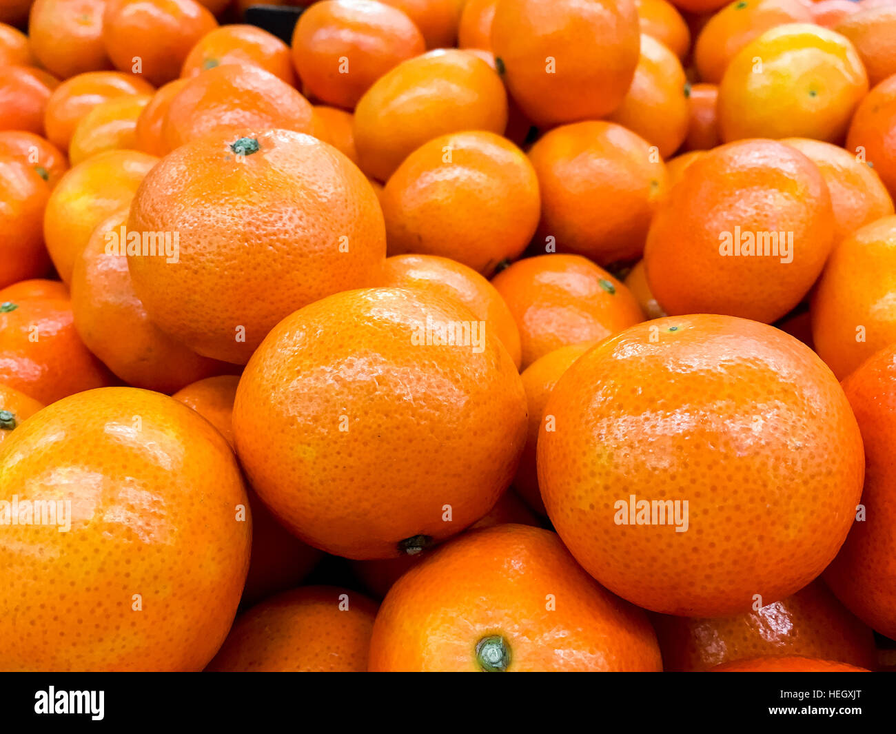 Orange Tangerines In Fruit Market Stock Photo - Alamy