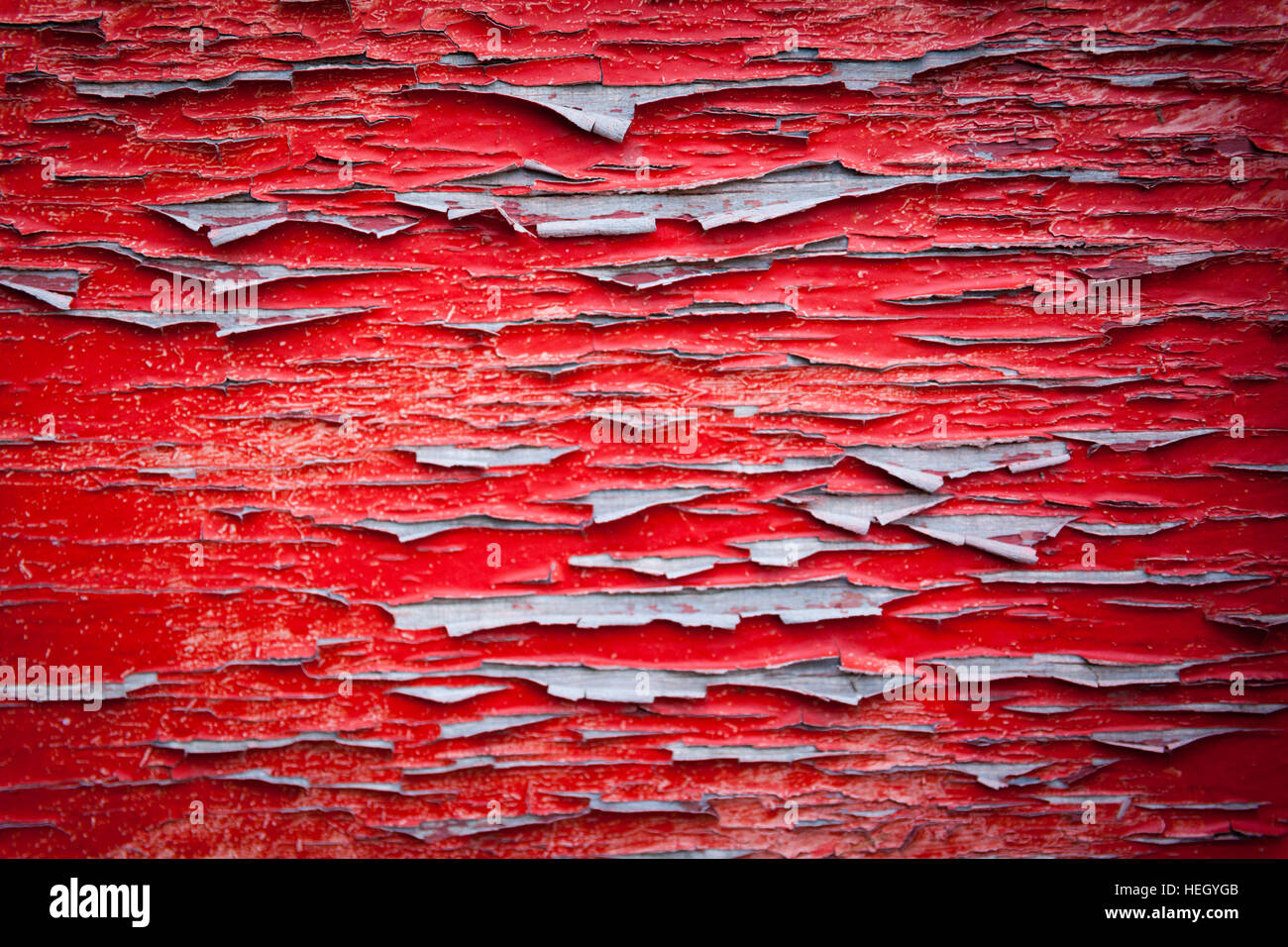 The red painted barn in Northumberland, abstract detail peeling paint ...