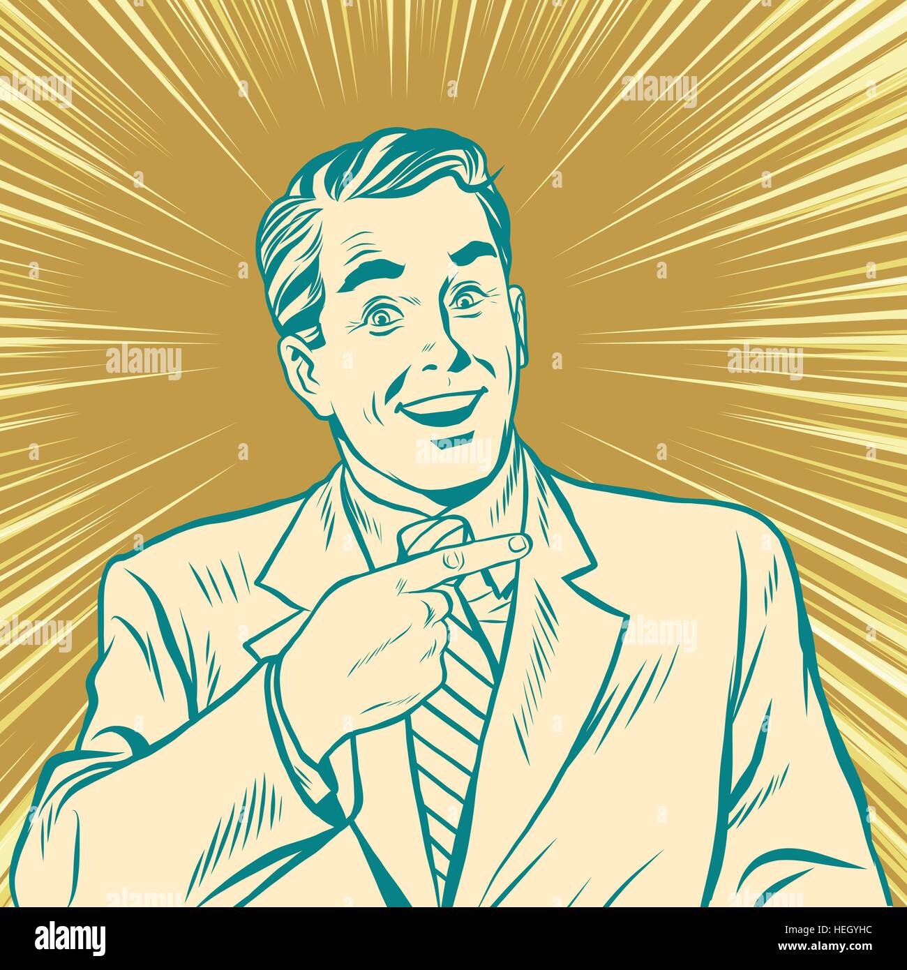 Business man pointing with finger Stock Vector Images - Alamy