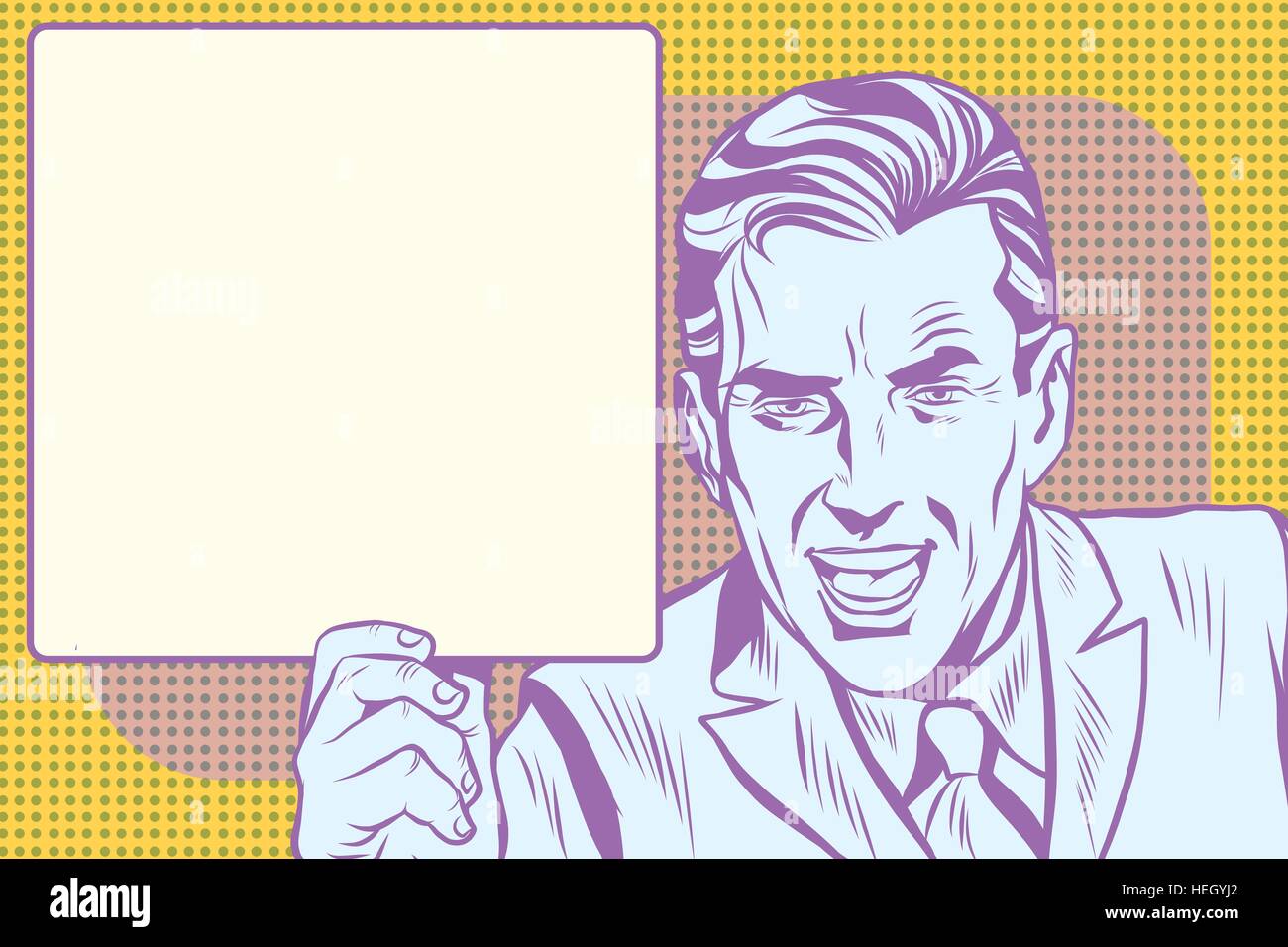 Pop art retro man with a Billboard Stock Vector Image & Art - Alamy