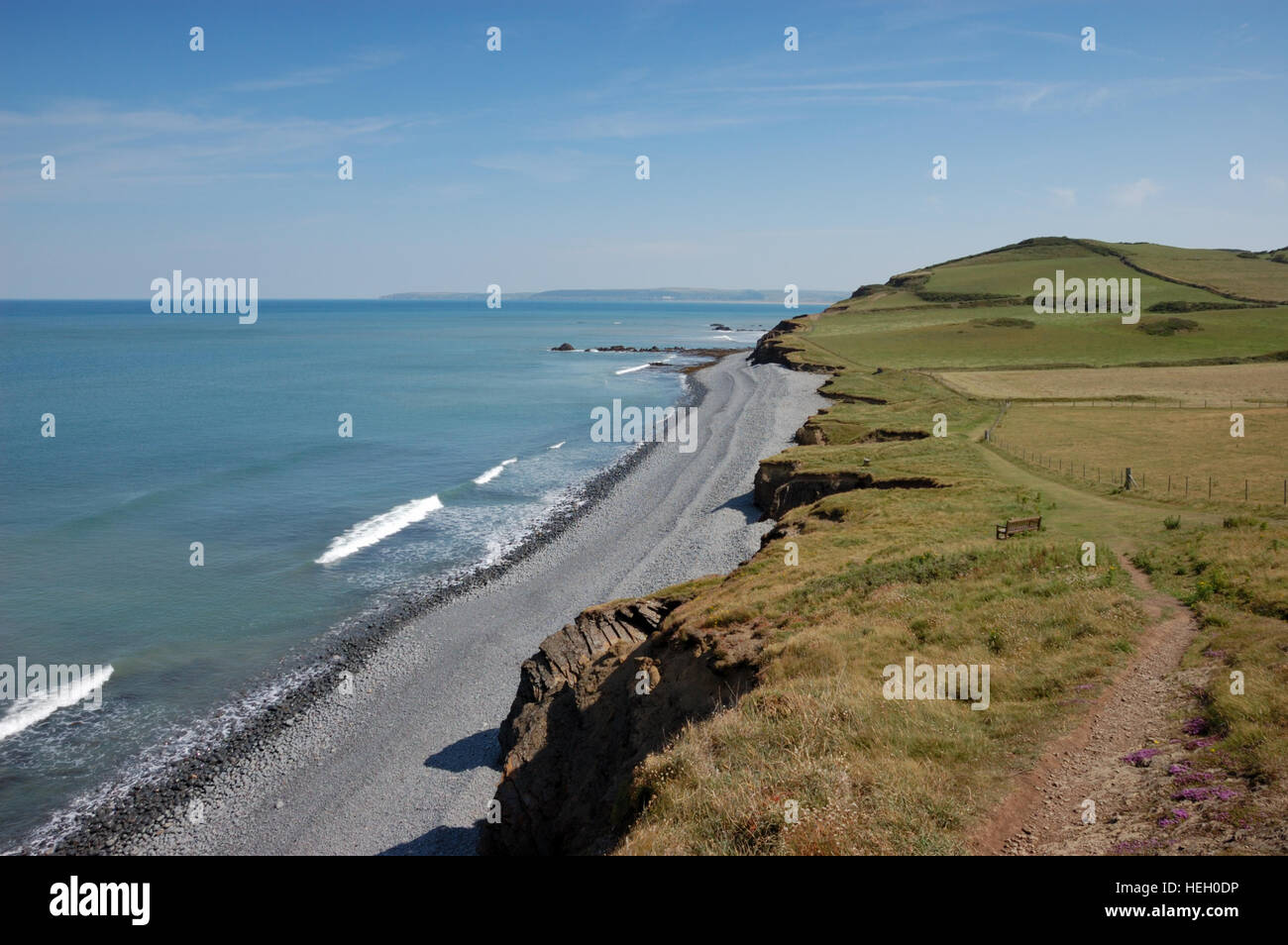 Cornborough Cliffs from Abbotsham Cliffs on the South West Coast Path ...