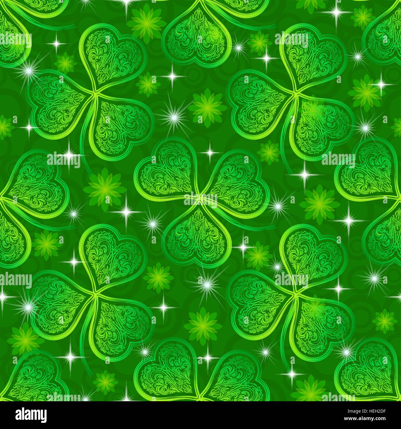 Seamless Pattern, Green Clover Stock Vector Image & Art - Alamy