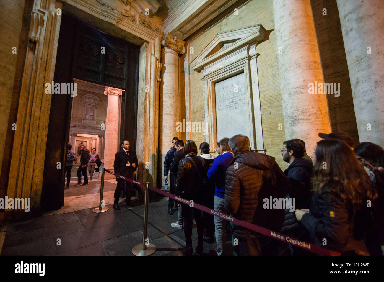 Capitoline Museums, Rome, by night during a special opening. Where ...